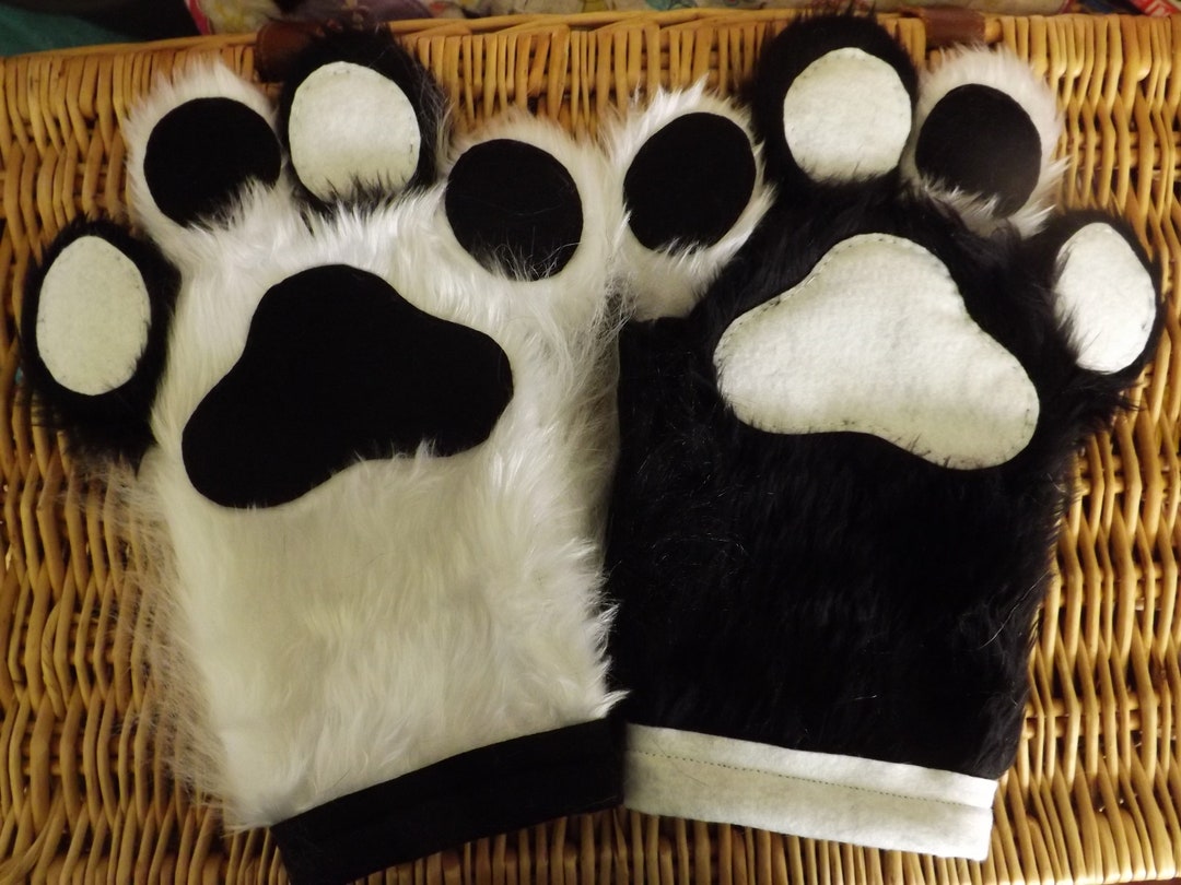 Buy Fursuit Hand Paws Black and White, Unus Annus Themed, Animal ...