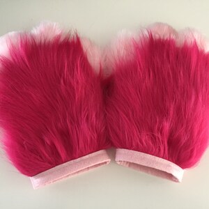 Barbie Inspired Glitter Two-toned Pink Fursuit Paws Glitter - Etsy