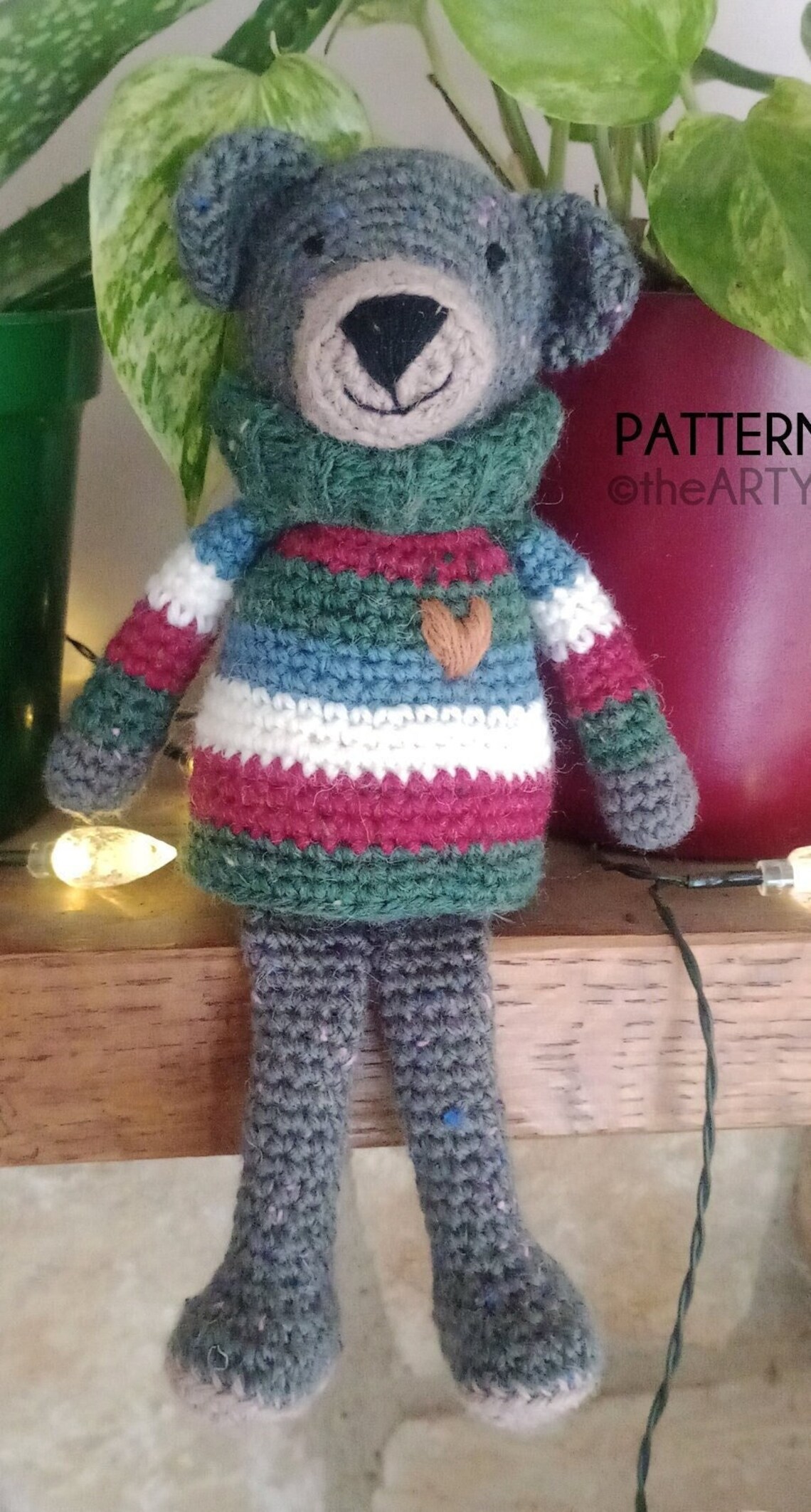 CROCHET BEAR PATTERN Crochet Arty Bear Pattern, Tutorial, Amigurumi ...