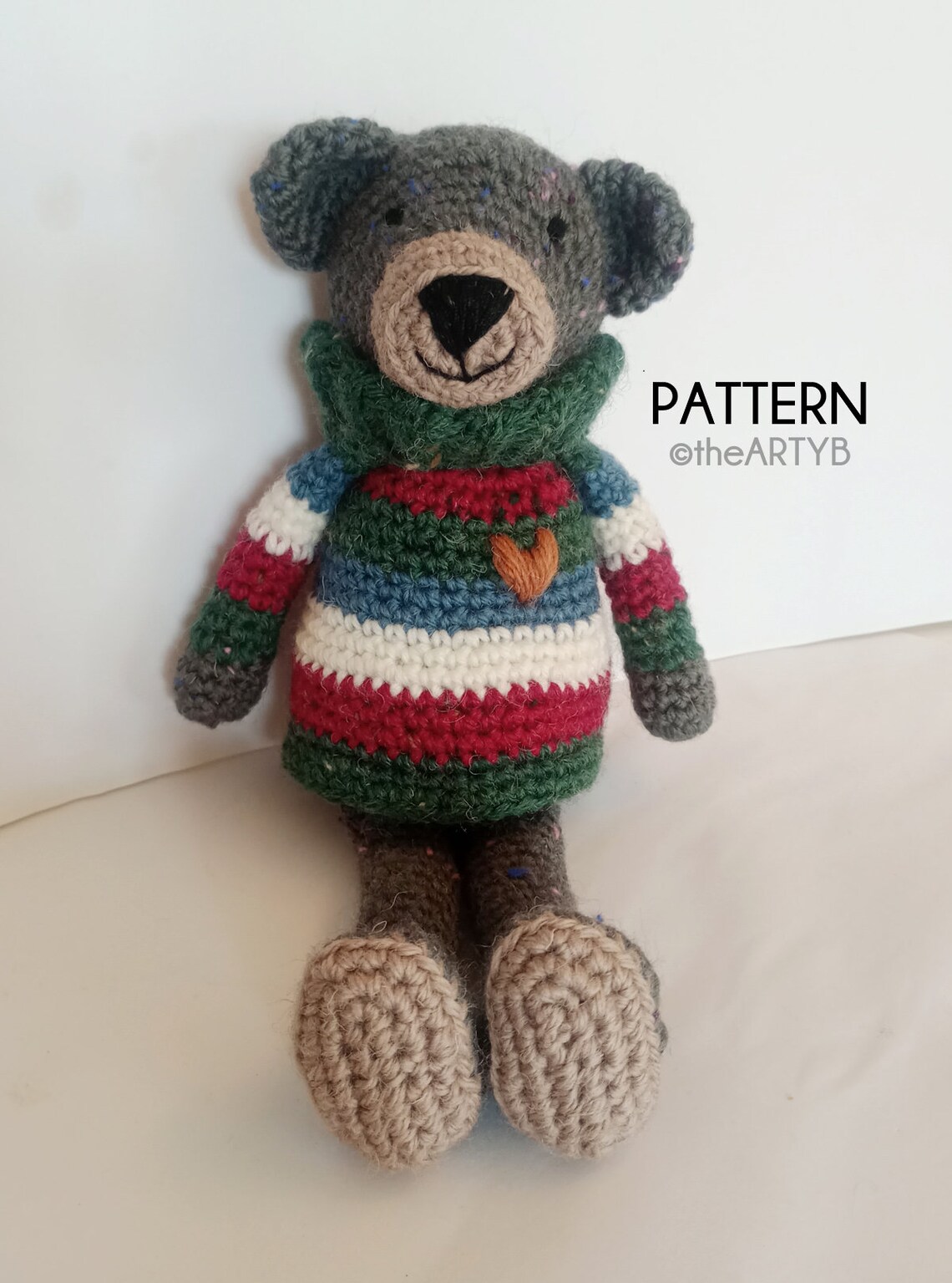 CROCHET BEAR PATTERN Crochet Arty Bear Pattern, Tutorial, Amigurumi ...