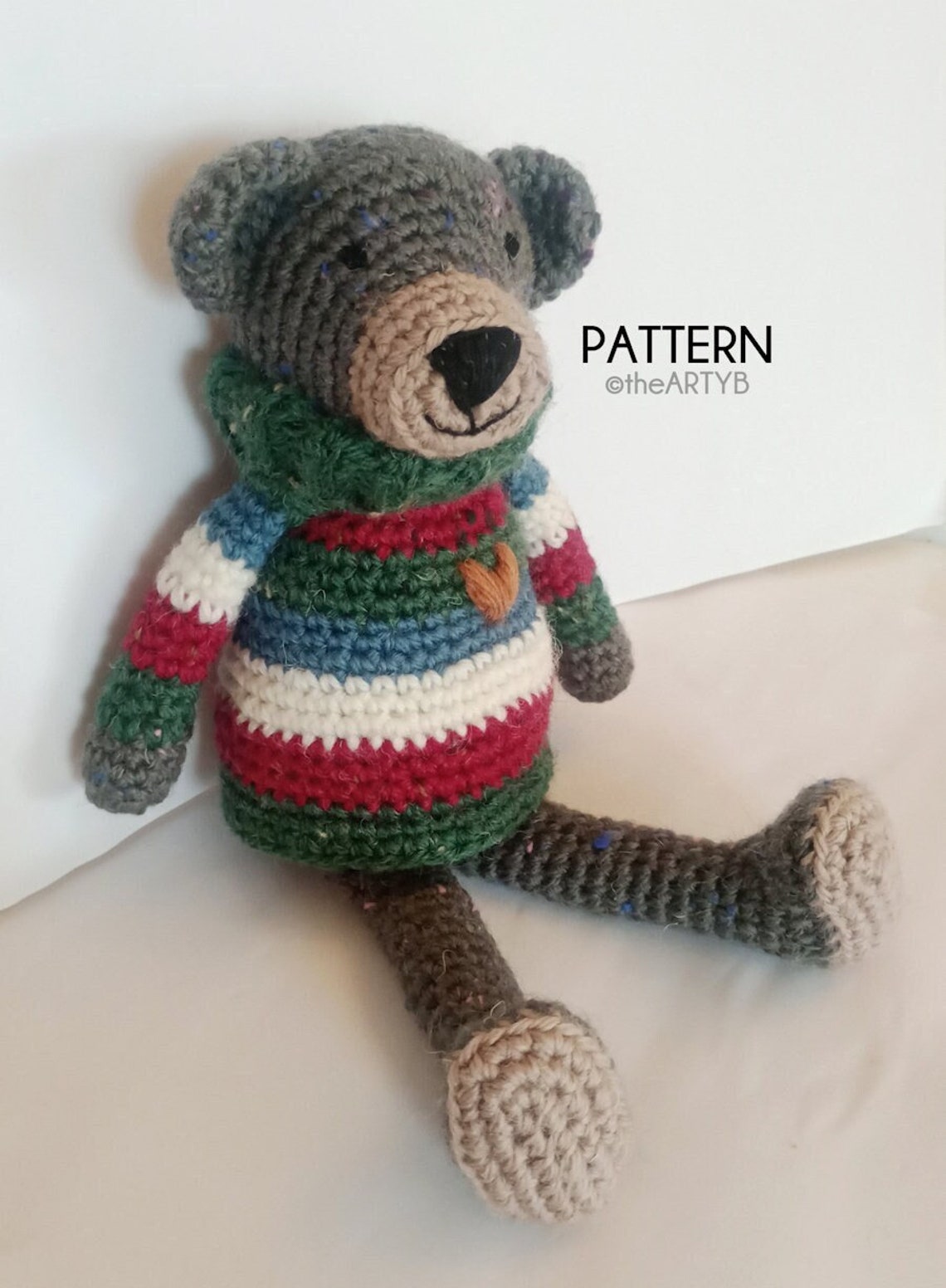 CROCHET BEAR PATTERN Crochet Arty Bear Pattern, Tutorial, Amigurumi ...