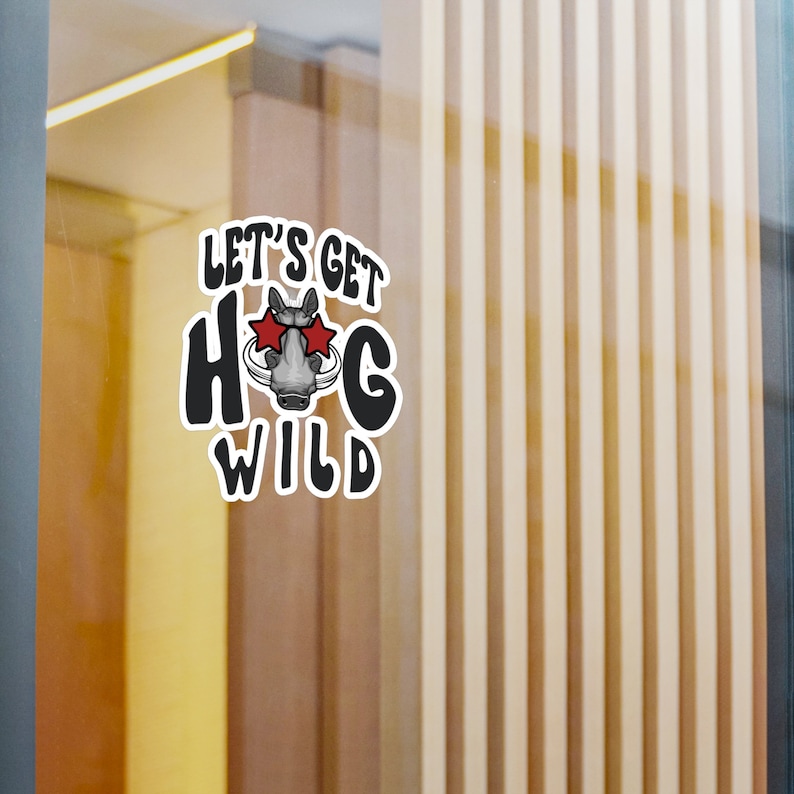 Let's Get Hog Wild Razorback Kiss-cut Vinyl Decals. Pig Sooie Sticker ...