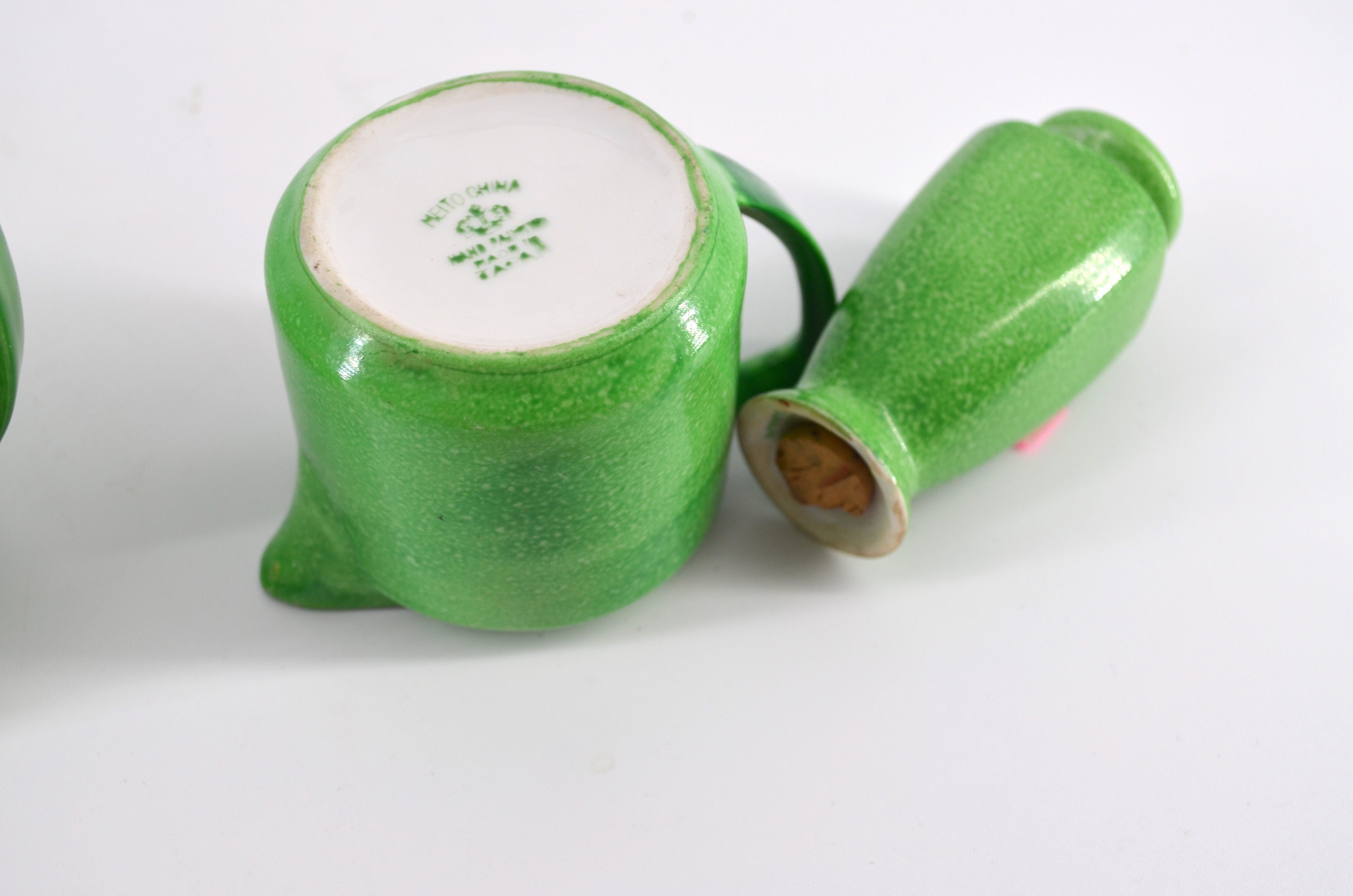 Vintage Green Tea Set - Etsy