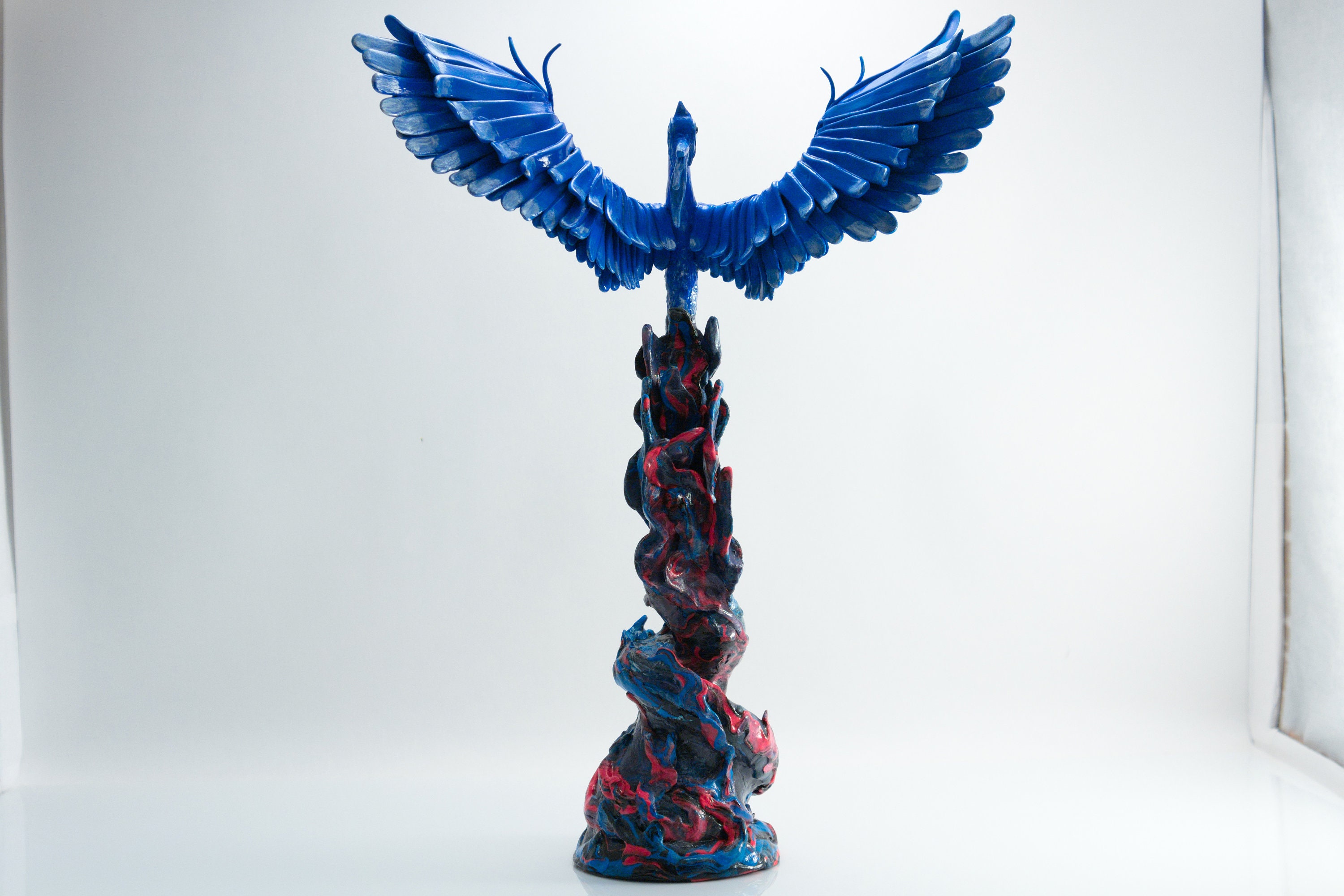 Night Moon Phoenix bird sculpture | Etsy