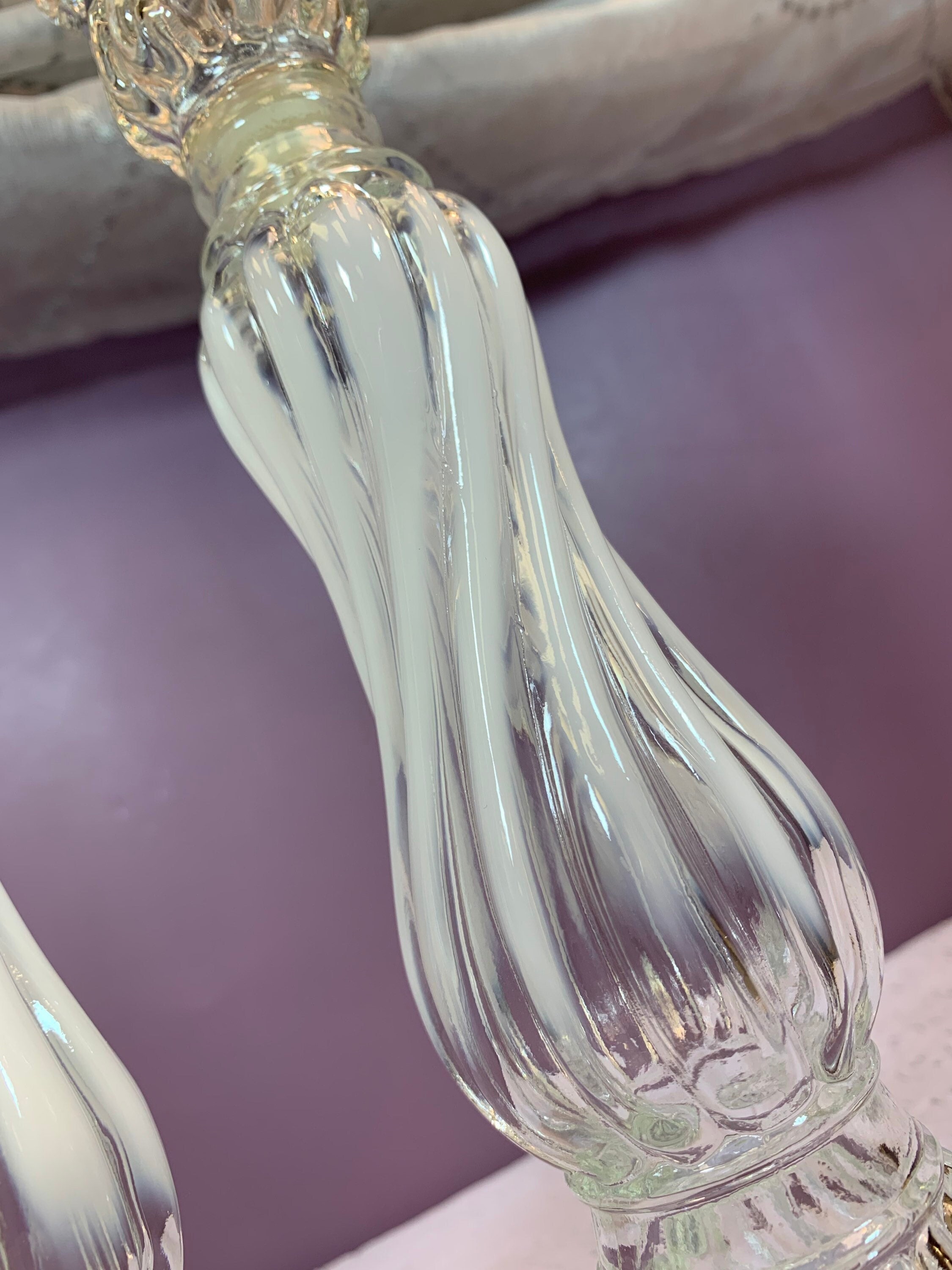 Avon Glass, Candlestick Bottles, Opalique Glass Perfume Candlestick ...