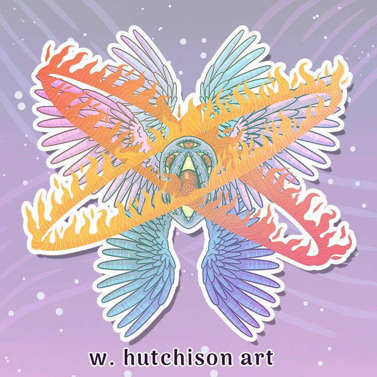 Holographic Angel Sticker set | Etsy