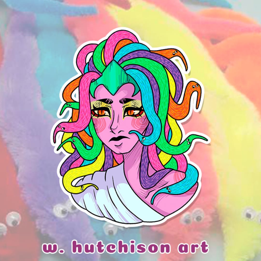 Wormdusa Sticker Worm on A String Medusa - Etsy