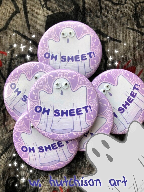 Googly Eye Ghost Button | Etsy
