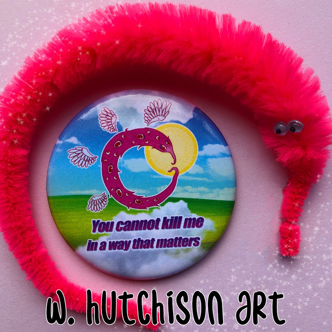 Celestial Worm on a String Button - Etsy