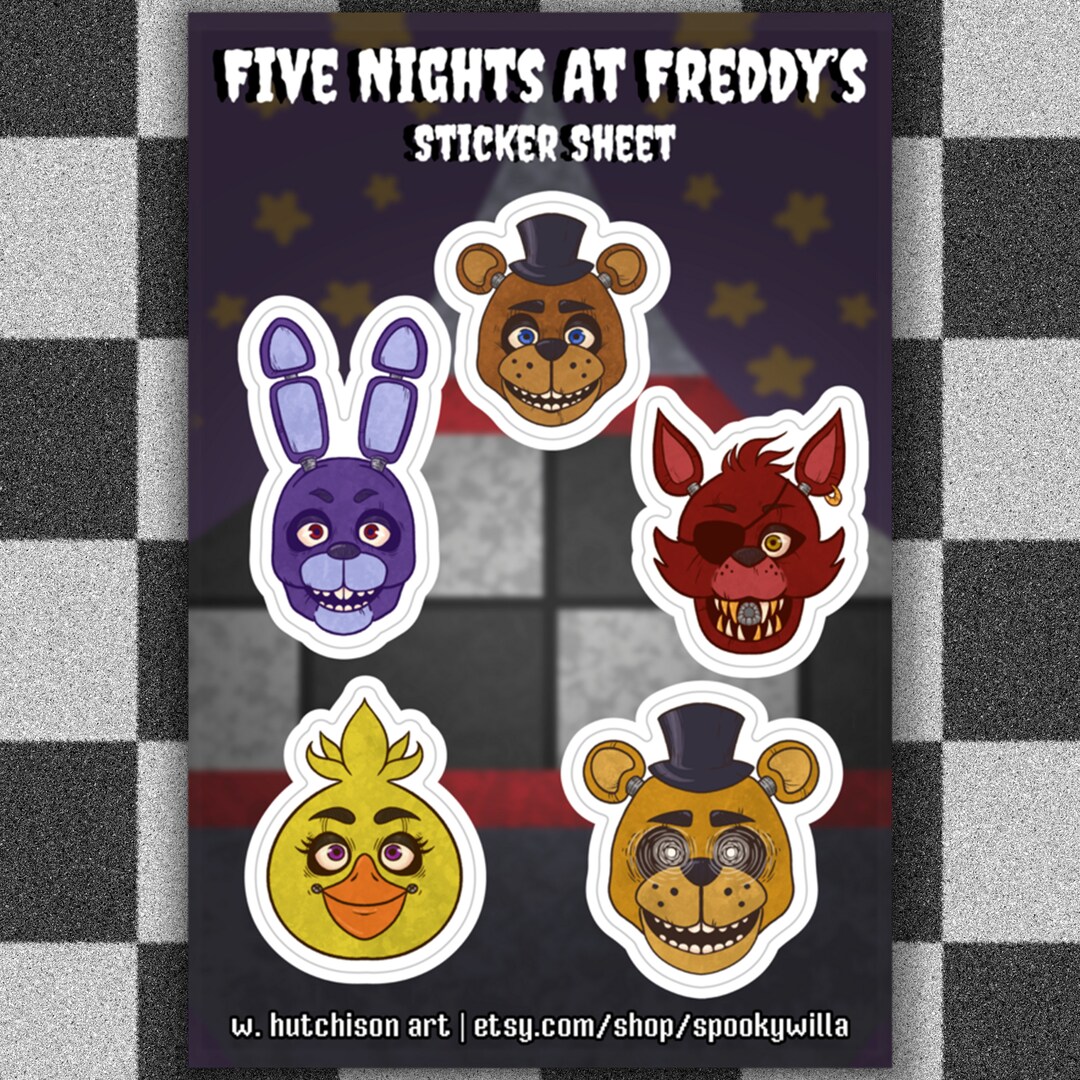 Haunted Animatronic Sticker Sheet - Etsy