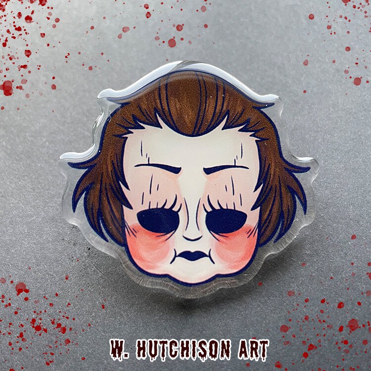 Horror Icon Kewpie Head Acrylic Pin - Etsy