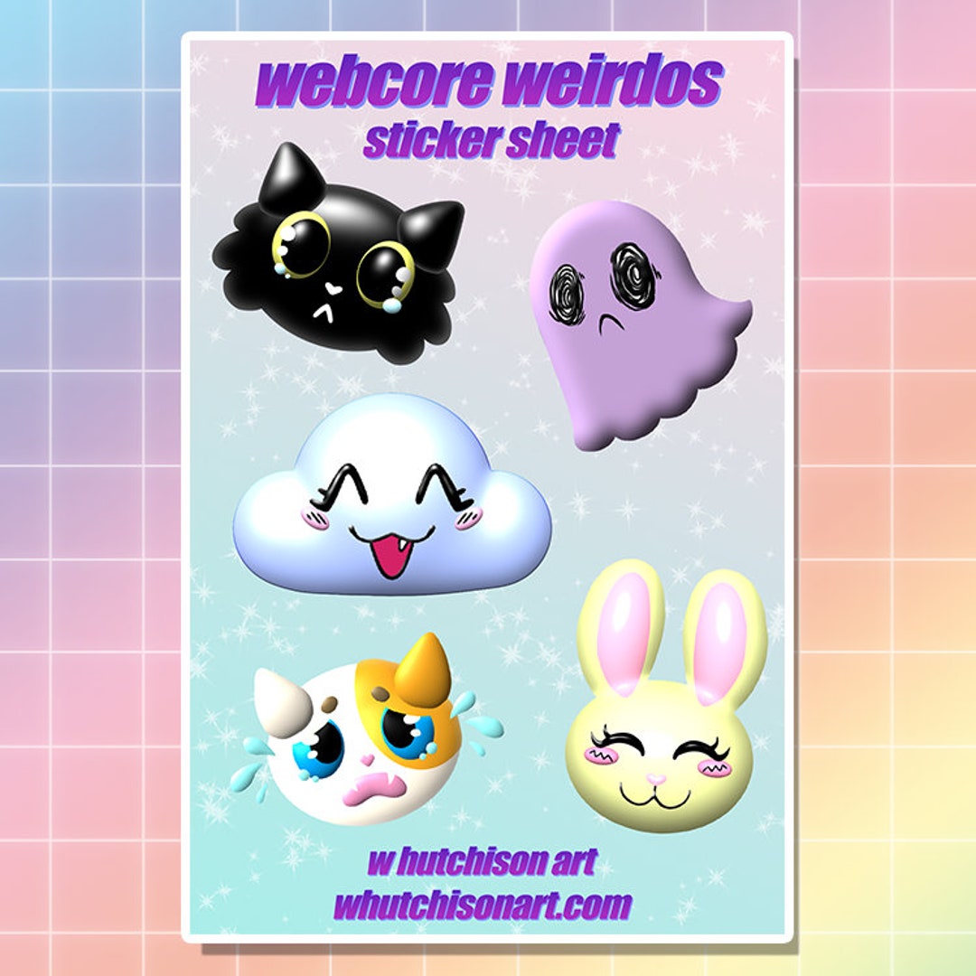 Webcore Weirdos Sticker Sheet - Etsy