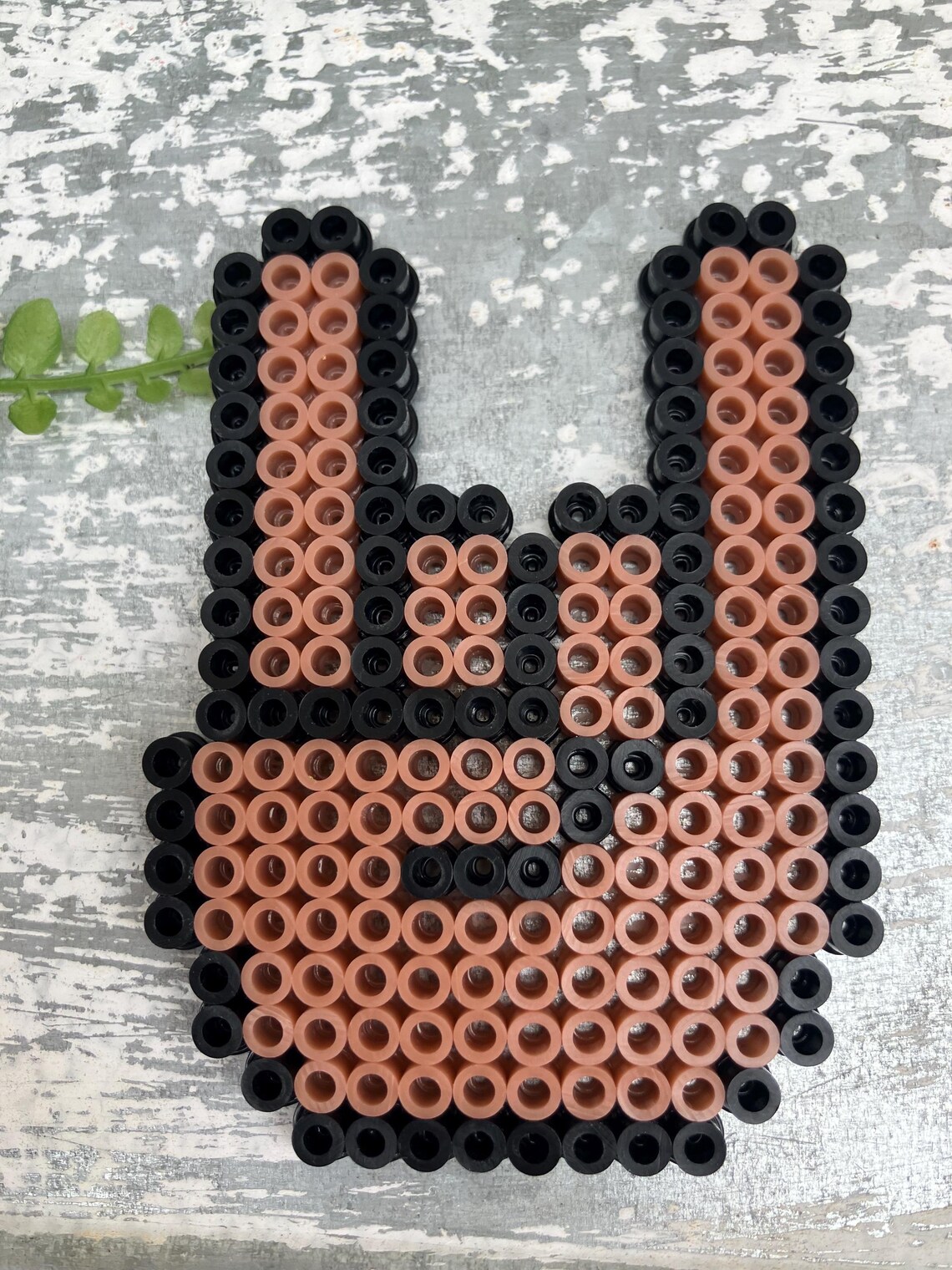 Cool Hand Gesture-“rock On” Perler Bead Decor-collectible Art - Etsy