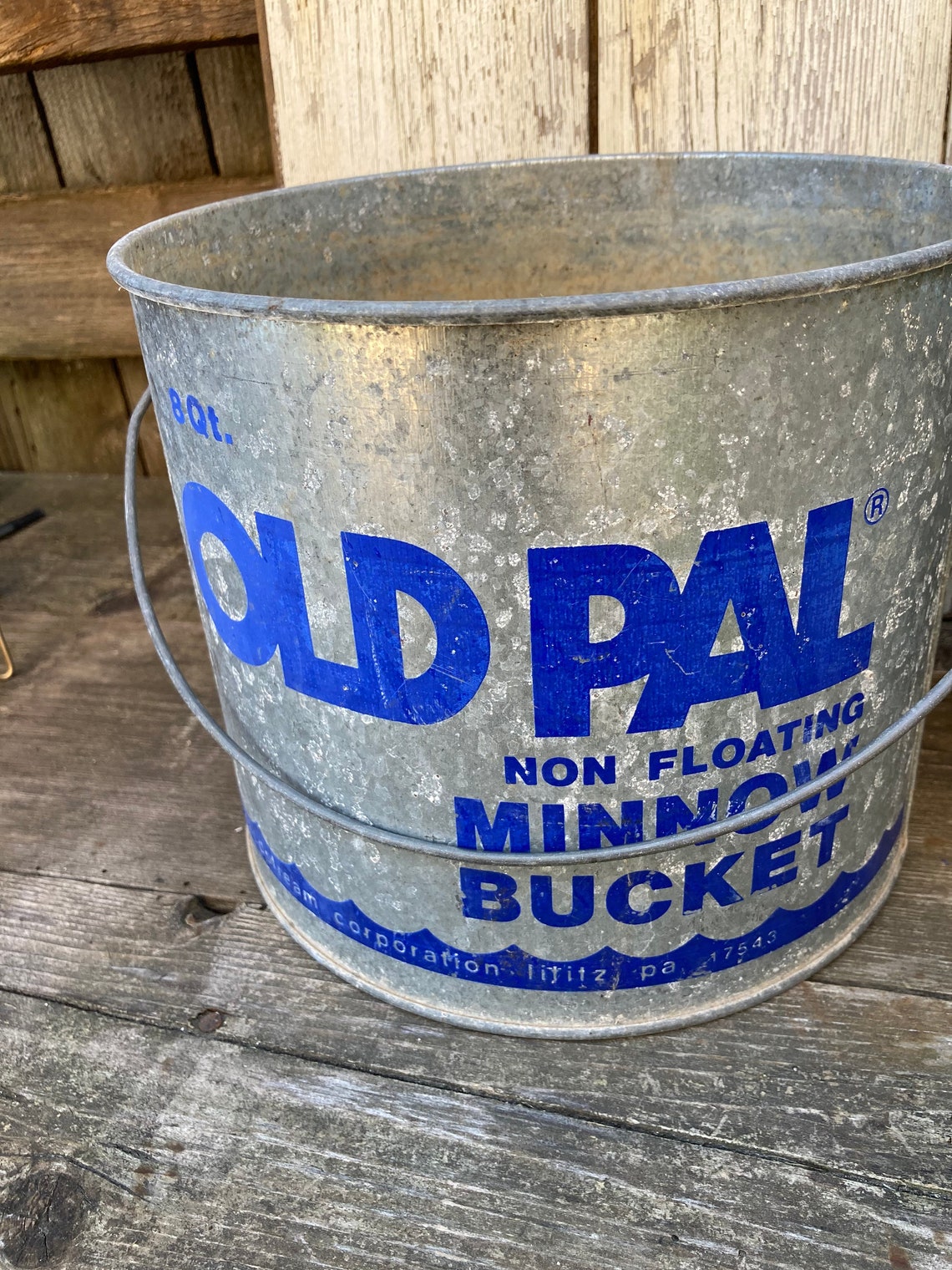 Vintage Old Pal Minnow Bucket Galvanized Minnow - Etsy