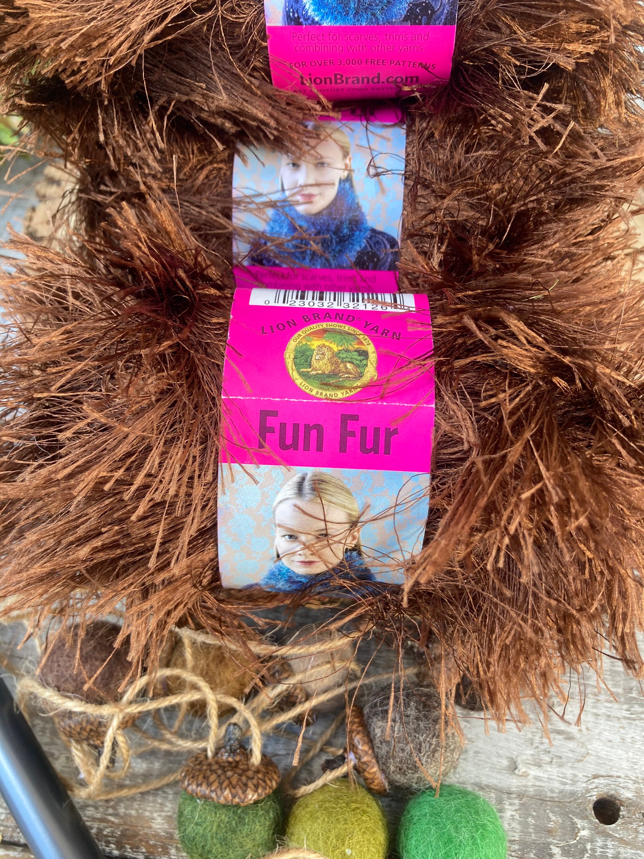 Fun Fur Yarn-lion Brand Yarn-chocolate Color Yarn-crafting - Etsy