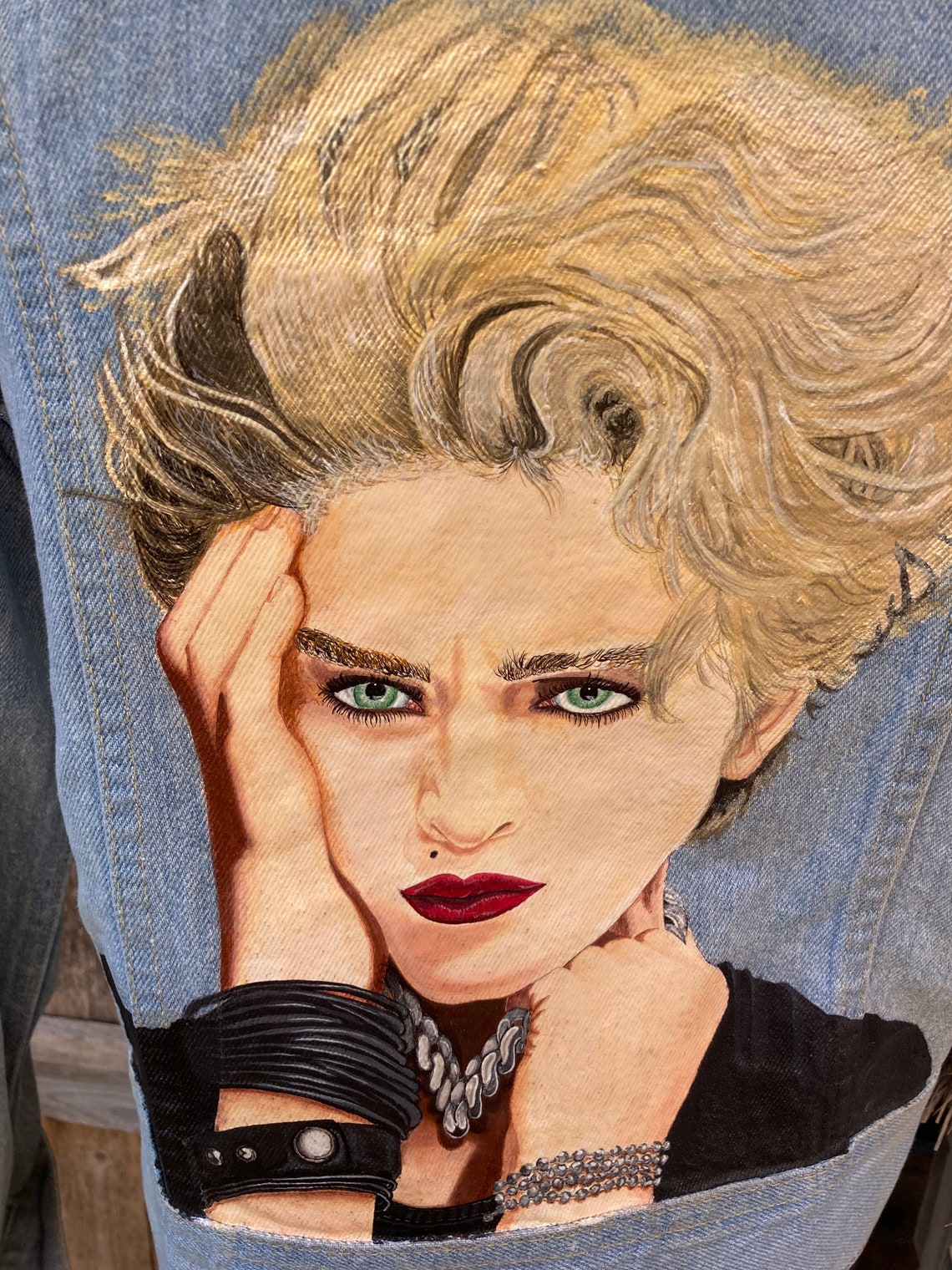 Pop Star Madonna-lee Jean Jacket-1990s Madonna Album Cover - Etsy