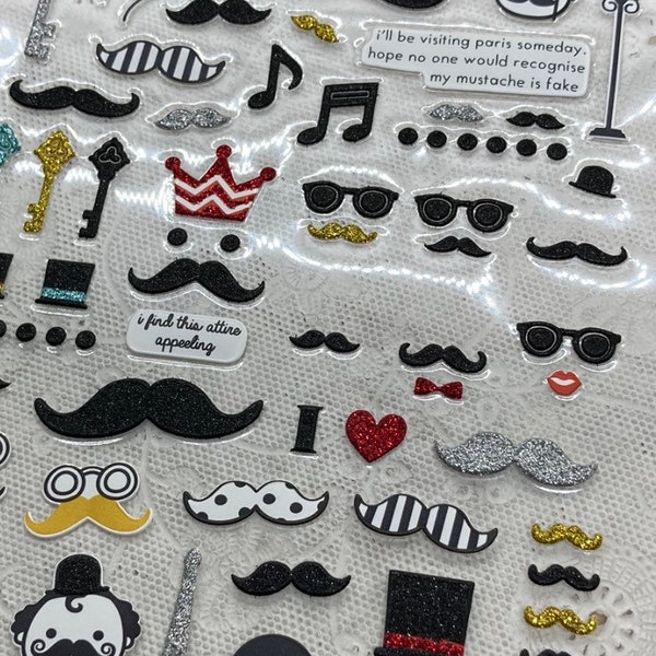 Mustache Stickers - Etsy