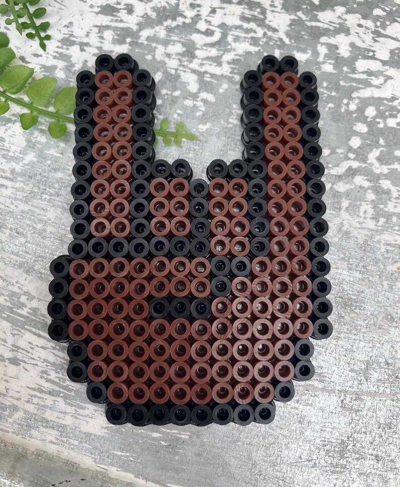 Rock on Perler Bead Decor: Hand Gesture Collectible Art - Etsy