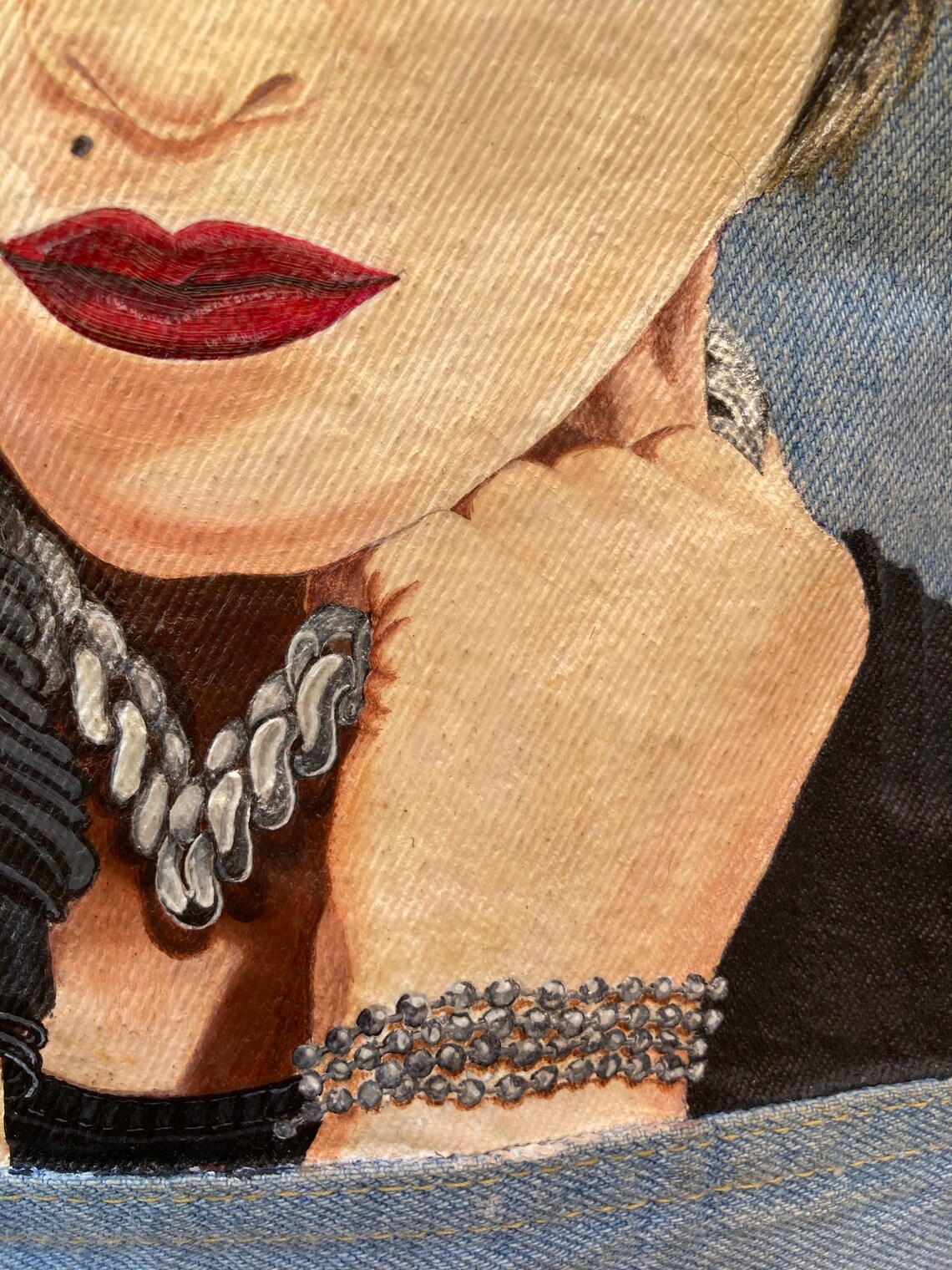 Pop Star Madonna-lee Jean Jacket-1990s Madonna Album Cover - Etsy
