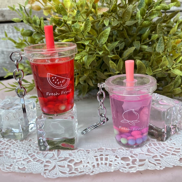 Boba Tea Keychain - Etsy