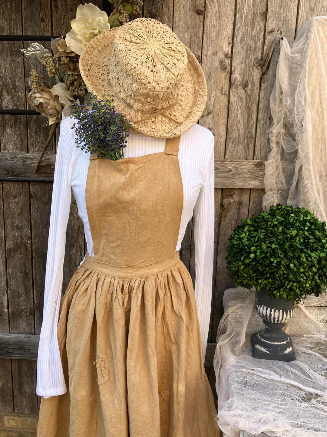Prairie Style Apron-country Style Apron-full Smock - Etsy
