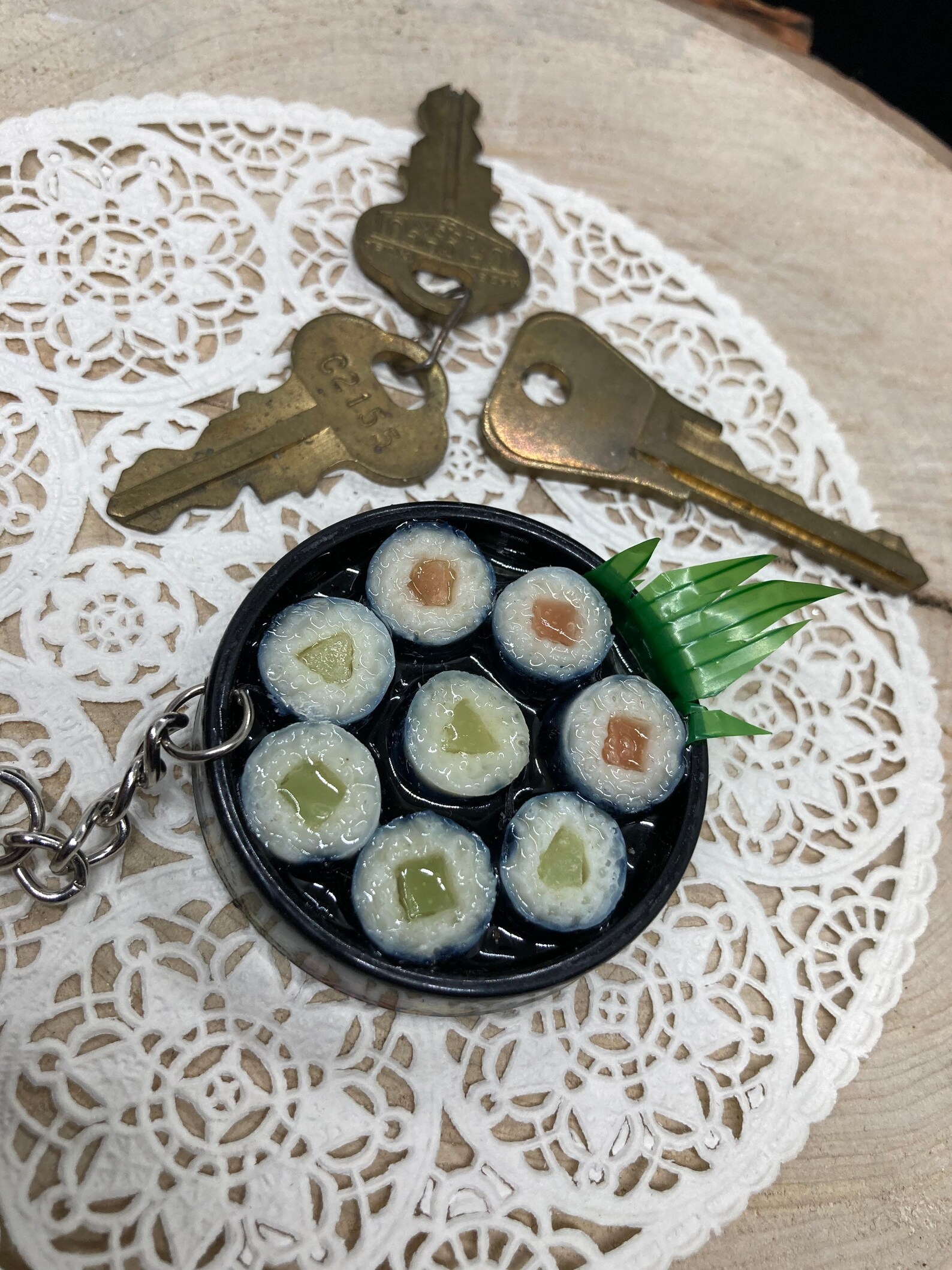 Sushi Keyring-sushi Keychain-fish Keyring Novelty Gift-fun | Etsy