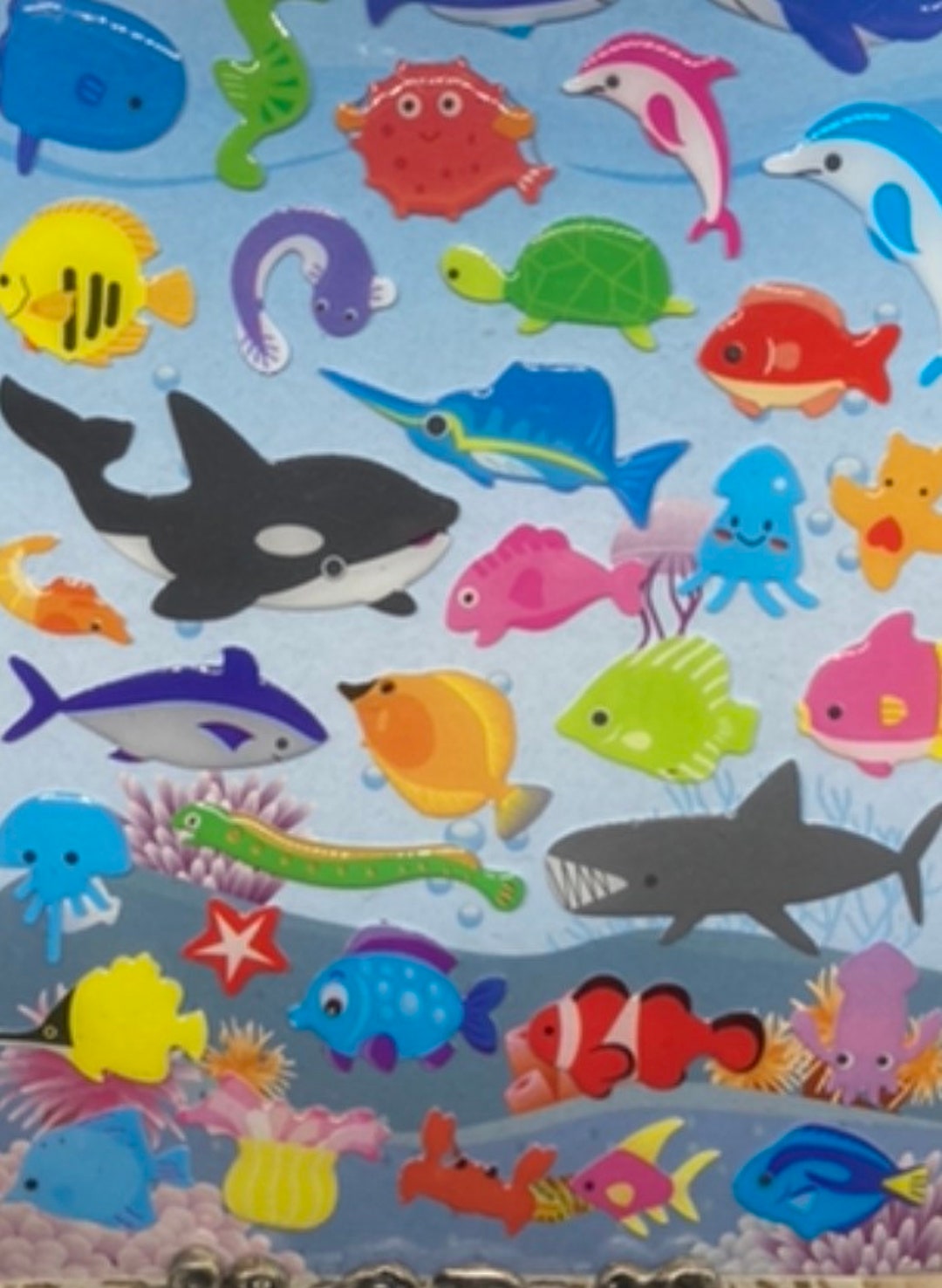 Deep Sea Creatures Puffy Stickers - Etsy
