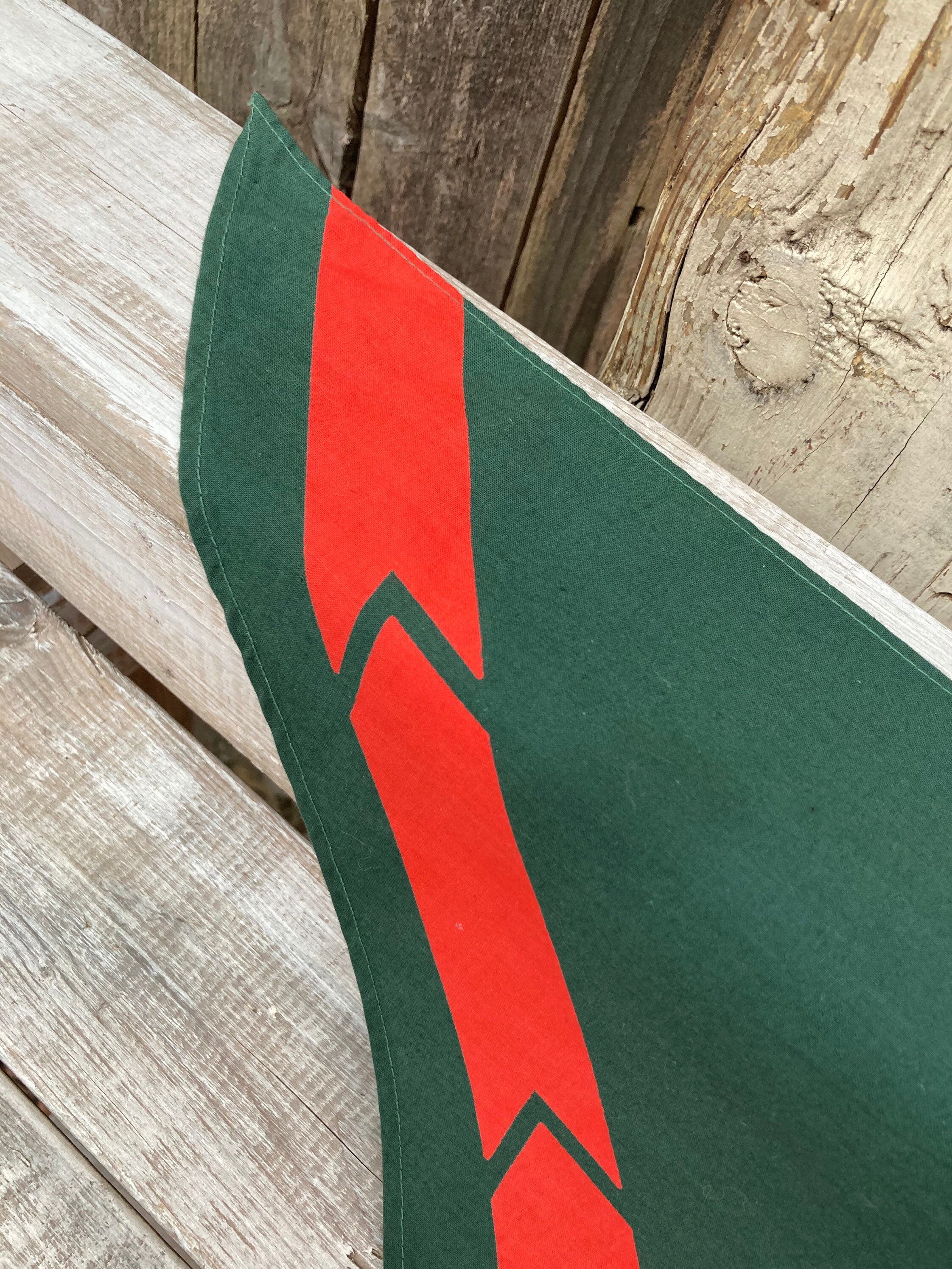 Boy Scouts of America Neckerchief BSA Green Red Scarf Boy | Etsy