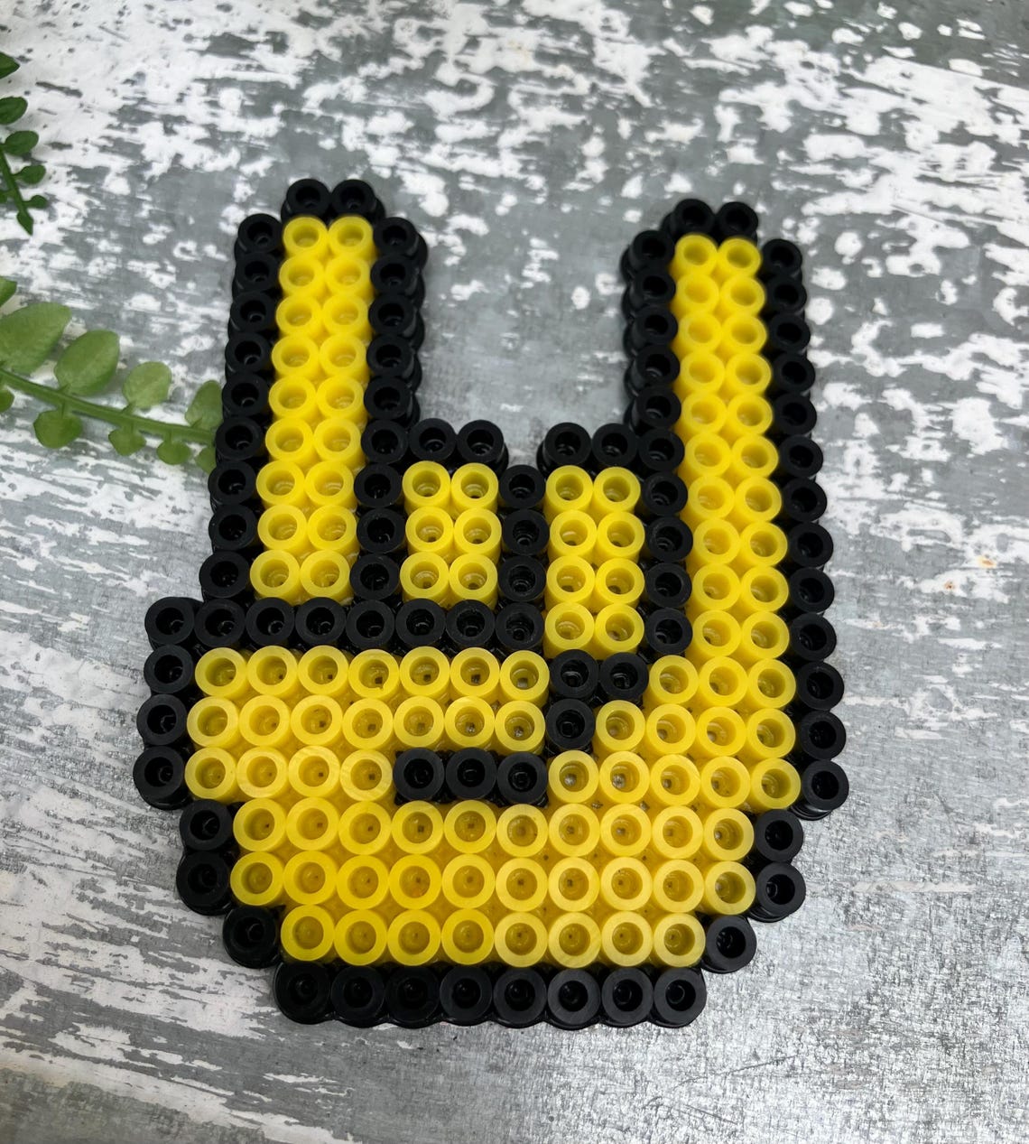 Cool Hand Gesture-“rock On” Perler Bead Decor-collectible Art - Etsy