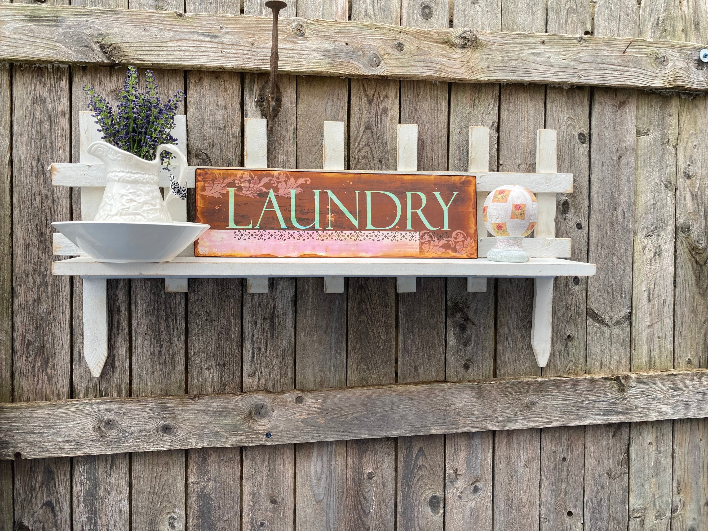 Shelving PICK UP Local-picket Fence Shelf-garden Picket Fence - Etsy