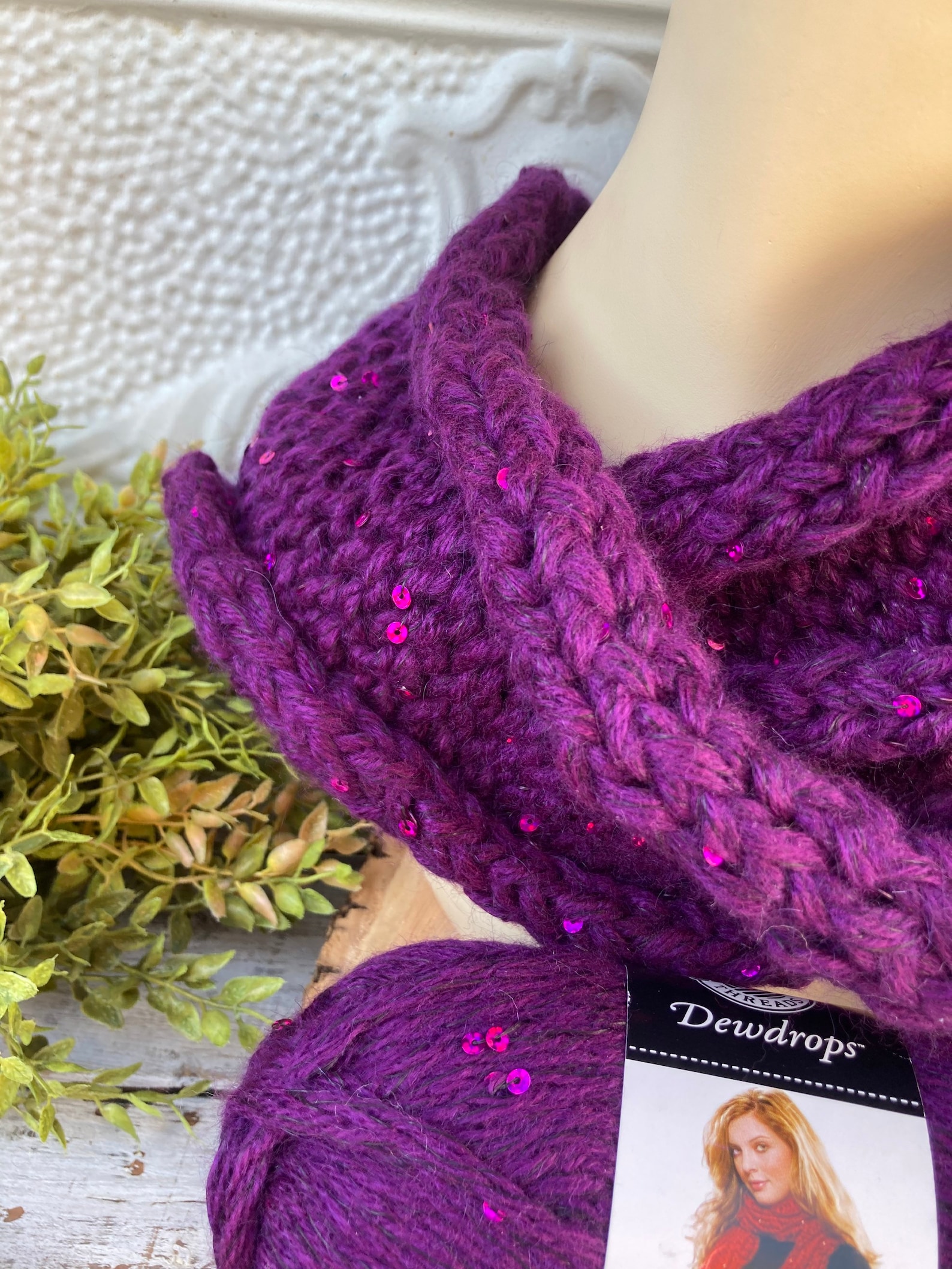 Dewdrops Yarn-loops & Threads Amethyst Yarn Purple Yarn - Etsy