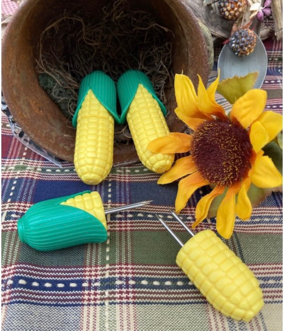 Corn Cob Holders-interlocking Corn Cob Picks - Etsy