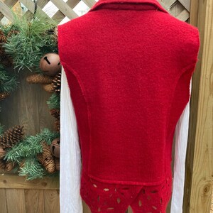 Womans Red Wool Vest - Etsy