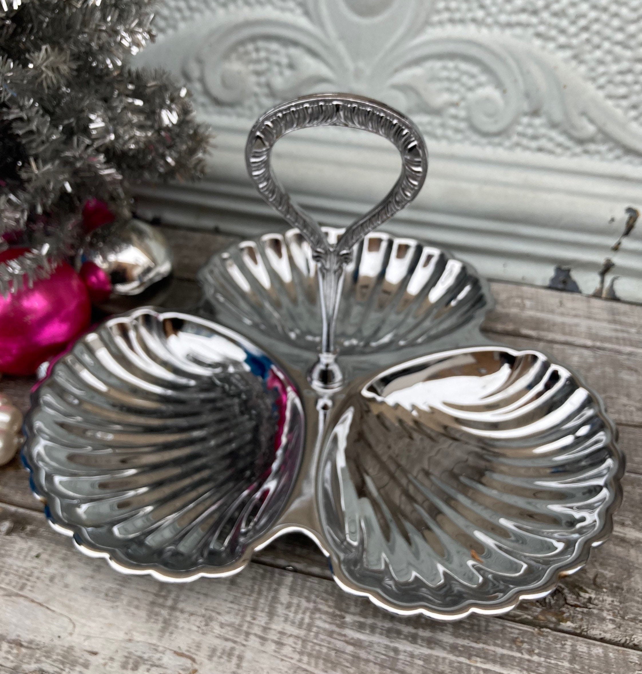 Shell Serving Tray-silver Shell Serving Dish - Etsy