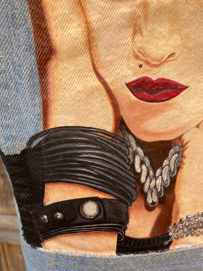 Pop Star Madonna-lee Jean Jacket-1990s Madonna Album Cover - Etsy