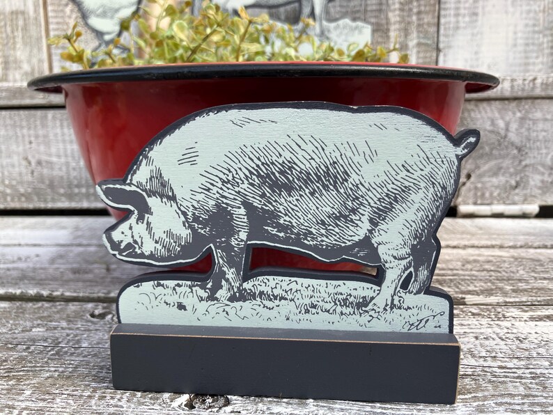 Farm Animal Stand-cow Board-rooster-pig -farmhouse Home Decor - Etsy