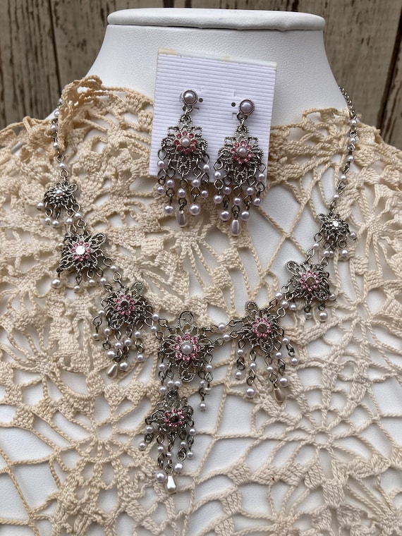 Volm signed pendant rhinestones - Gem