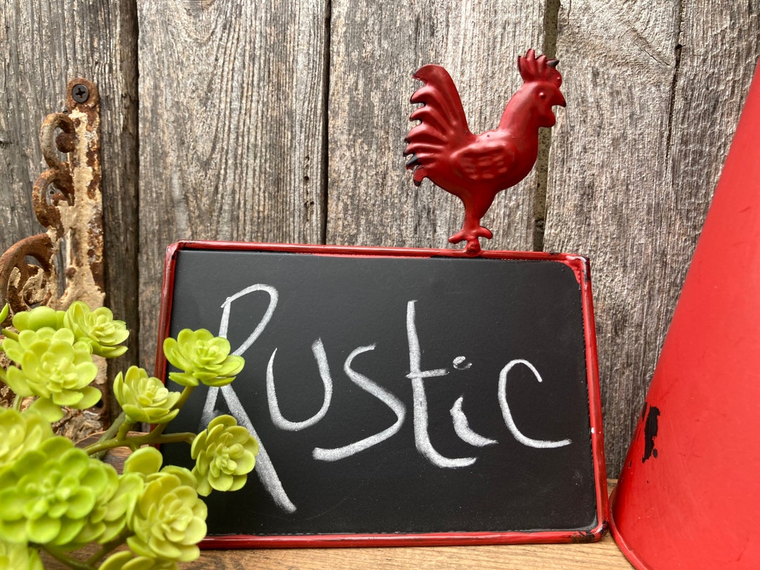 Rooster Chalkboard-mini Chalkboard Tent-red Rooster Chalkboard Tent - Etsy
