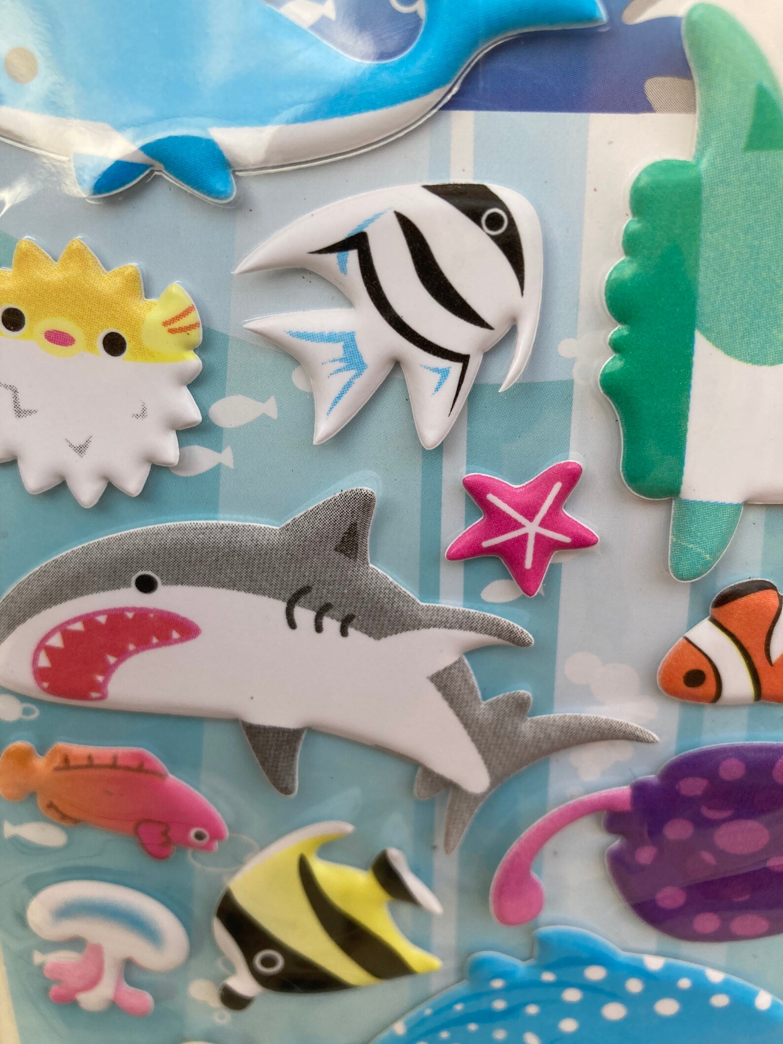Sea Life Puffy Stickers-ocean Life Stickers - Etsy