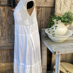 Victorian Nightgown-edwardian Bed Dress-crochet Lace Bodice - Etsy
