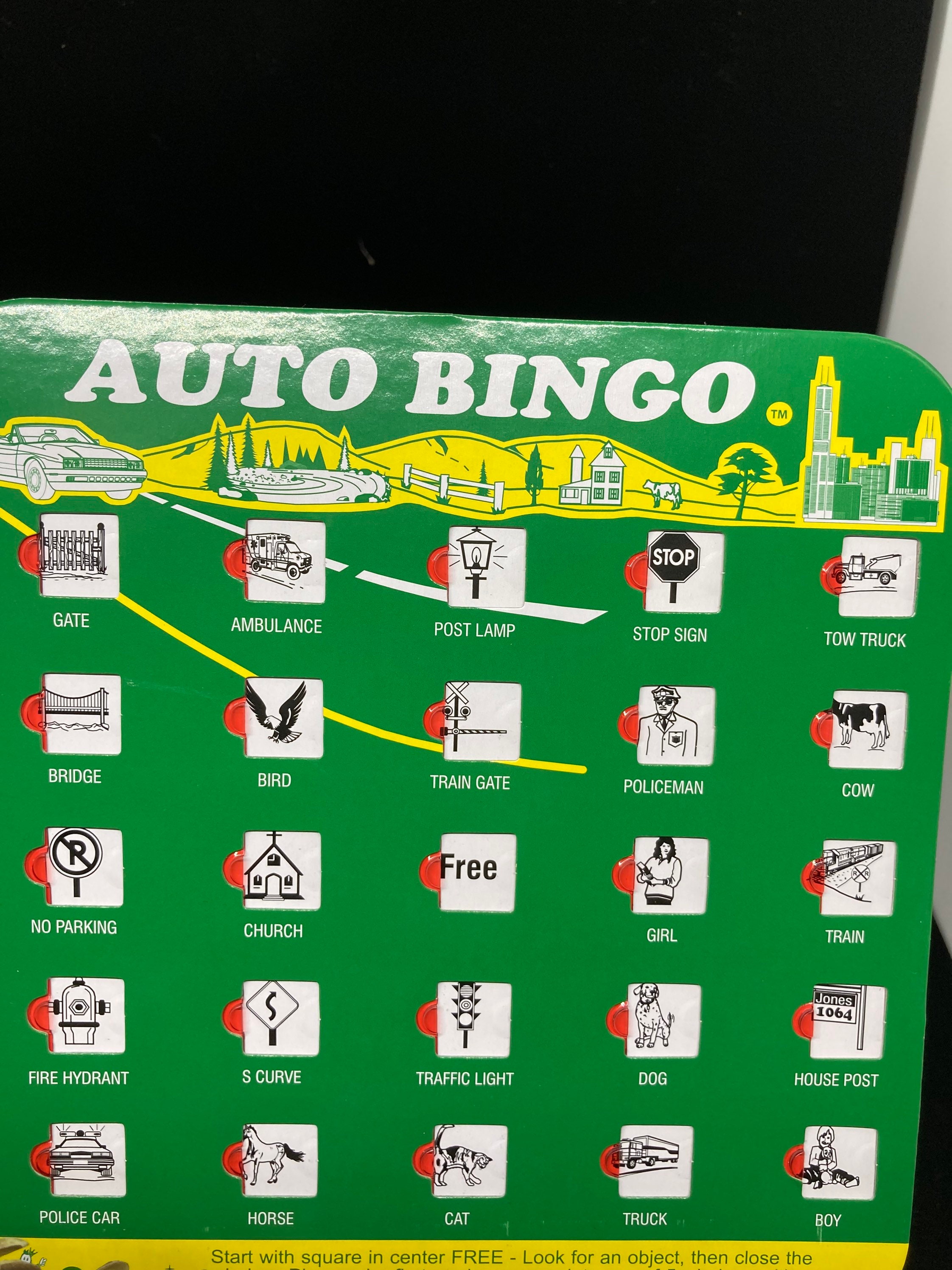 Auto Bingo-Auto Bingo Card-Travel Car Bingo Bus Bingo-In Town | Etsy