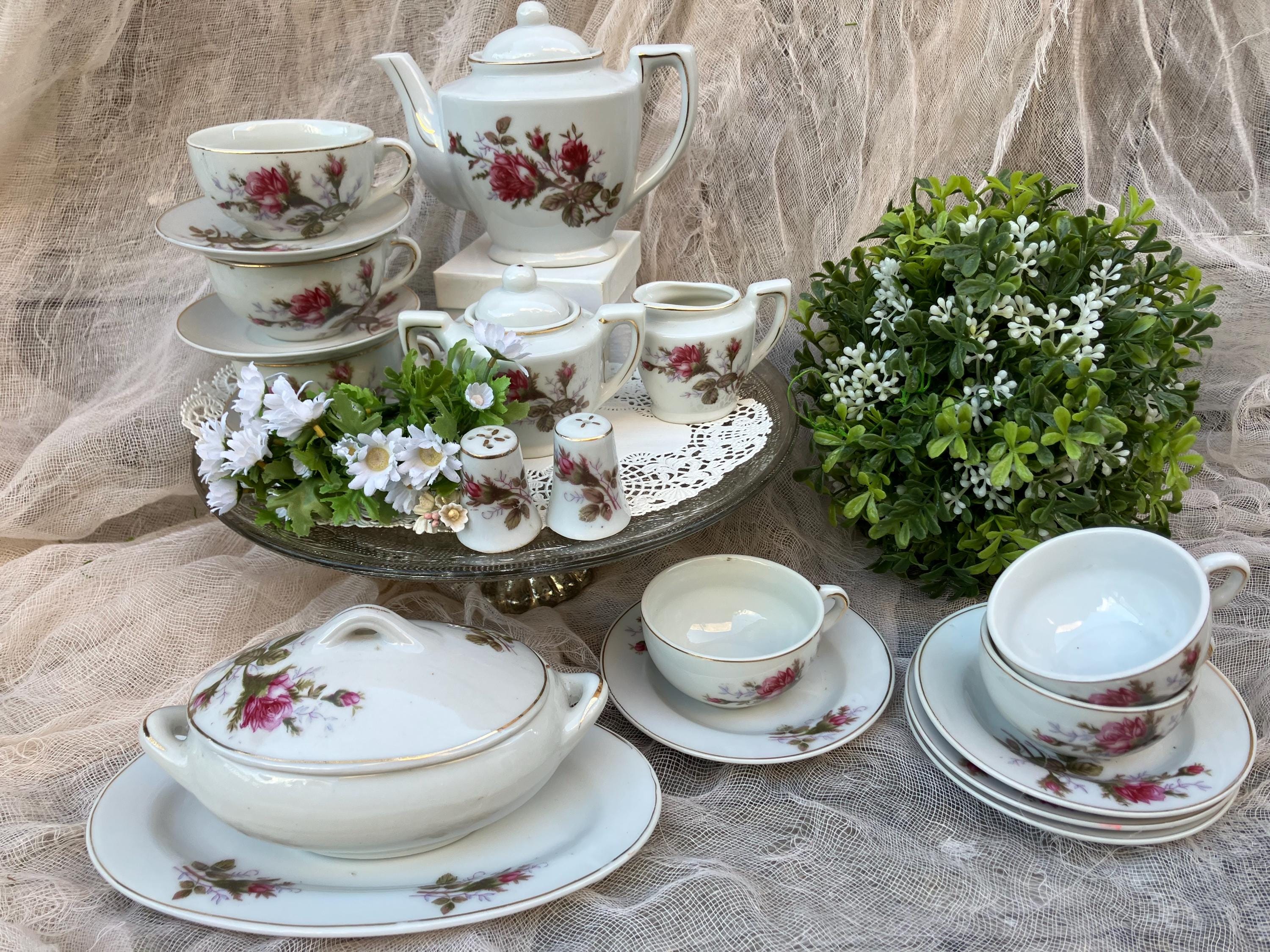 Moss Rose Tea Set - Etsy Moss Rose Tea Set - Etsy