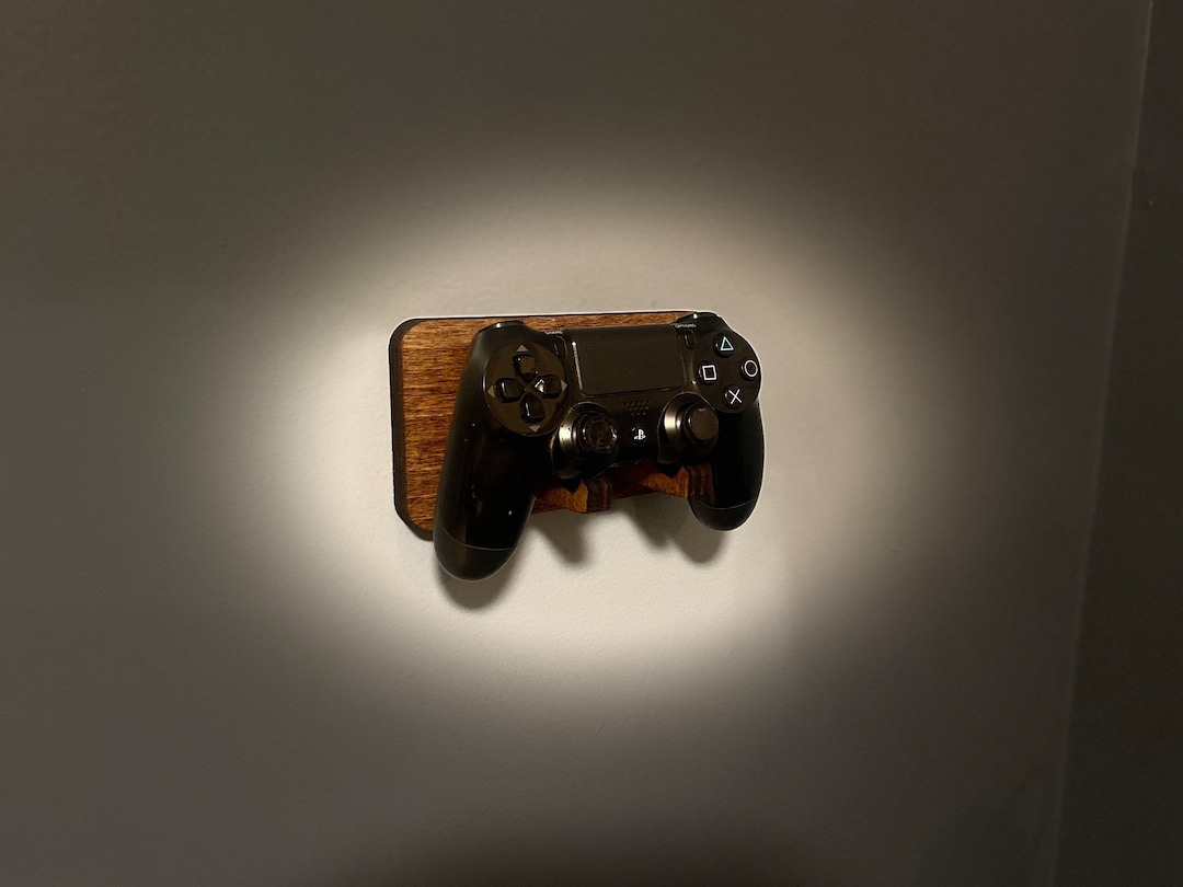 Game Wall Mount Wooden Controller Stand - Gamer Room Decor - Game ...