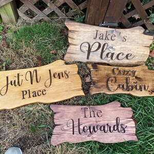 Personalized Wood Log Sign | Personalized | Family Name Sign | Last ...