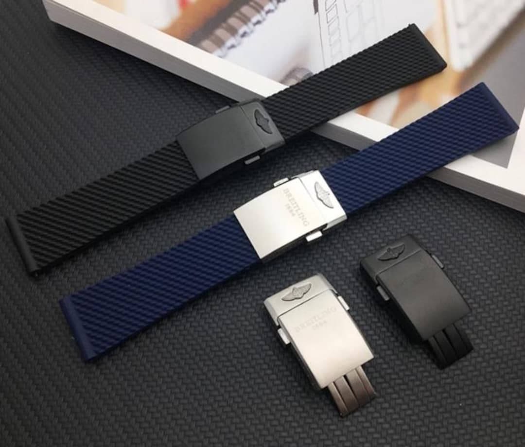 New 24,22mm Watch Band Replacement for Breitling High Quality Silicone ...