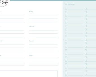 Meal Planning Notepad, Grocery List Notepad, Meal Prep, Healthy Meal ...