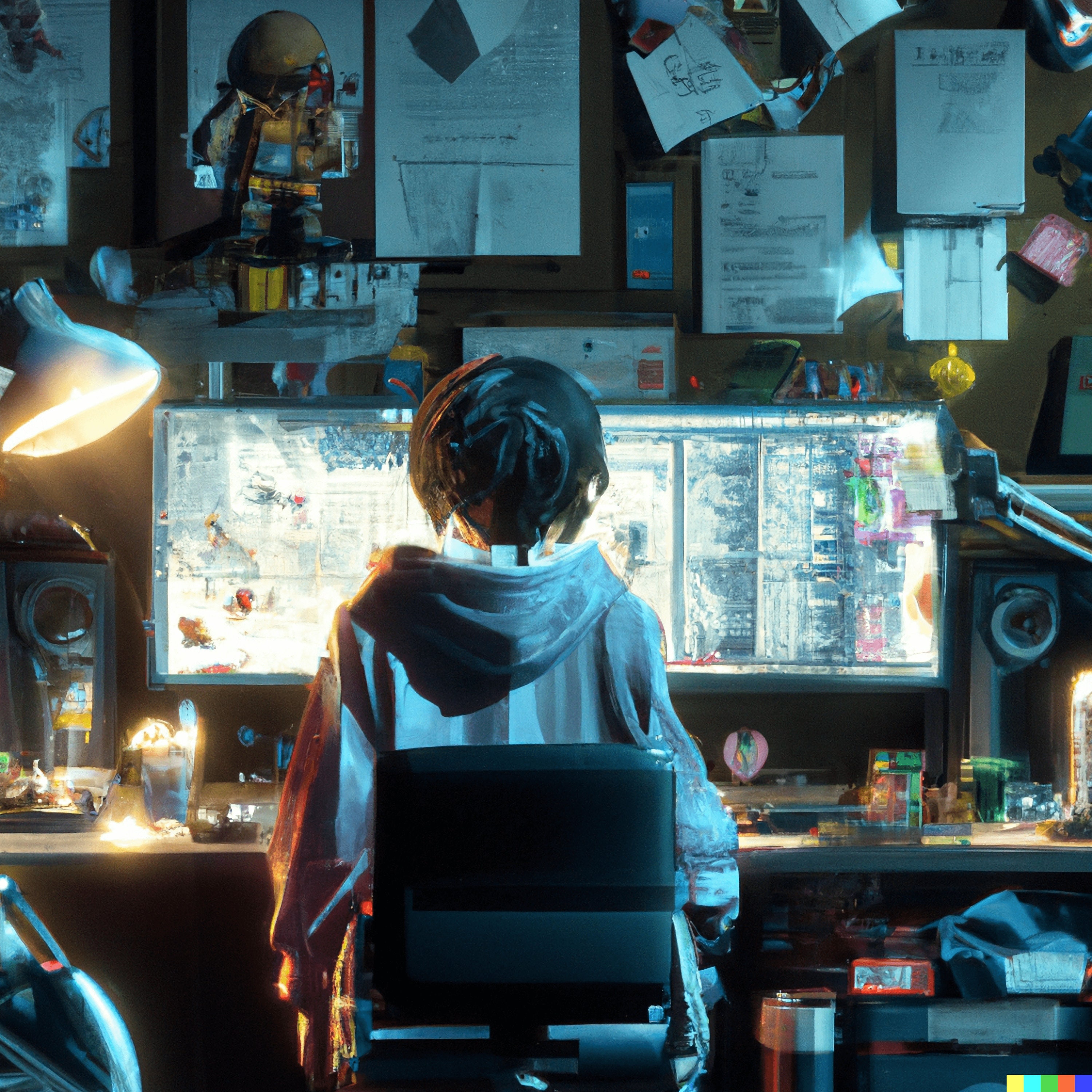 Artistic Ghibli Studio Inspired Programmer Abstract Artwork - Etsy