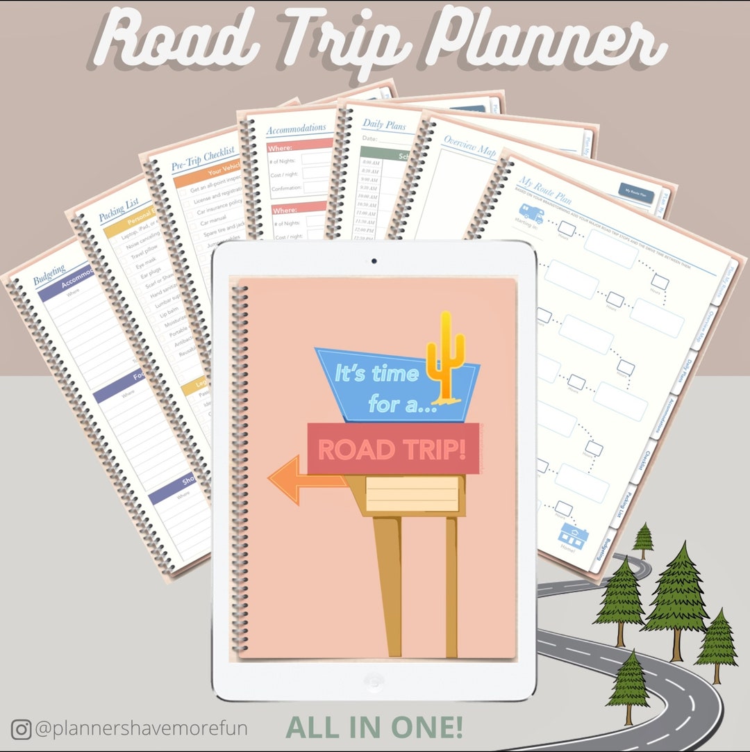 Digital ROAD TRIP PLANNER, All in One, Travel Planner, Goodnotes ...
