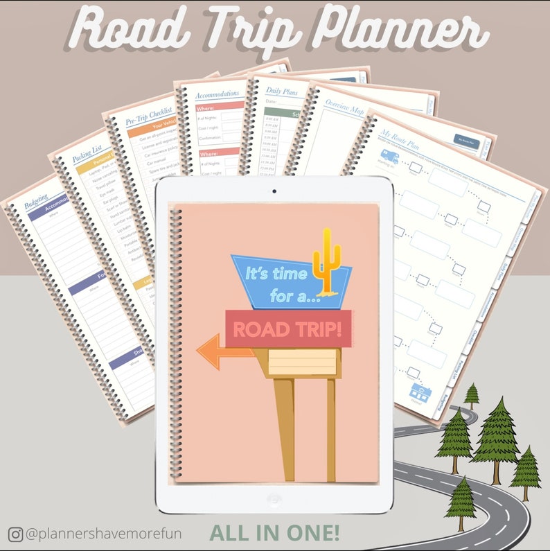 Digital ROAD TRIP PLANNER, All in One, Travel Planner, Goodnotes ...