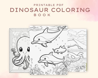Printable Cute Sea Animal Coloring Pages, Coloring Book, Sea Animal ...